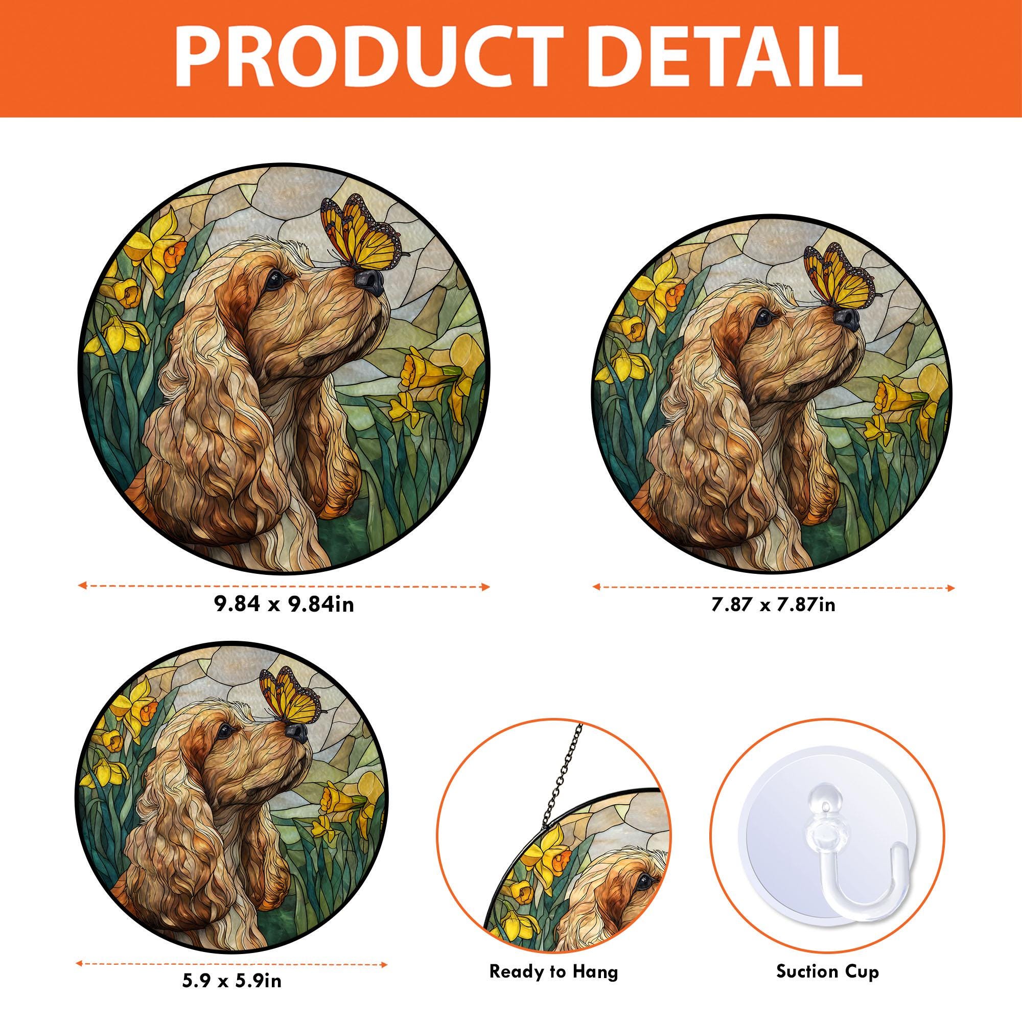 Cocker Spaniel Suncatcher, Cocker Spaniel Gifts, Cocker Dog With ...