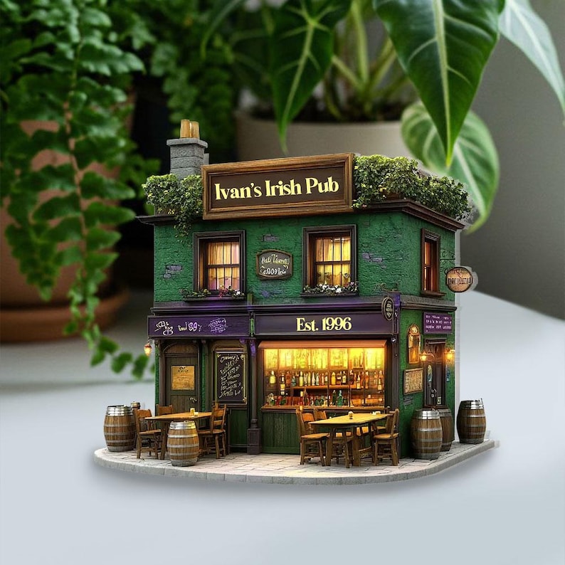 Personalized Irish Pub Miniature: Custom Bar Sign, Whiskey Decor, Irish ...