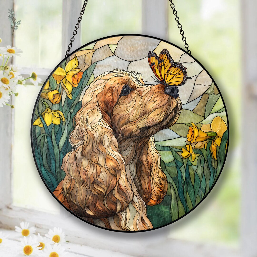 Cocker Spaniel Suncatcher, Cocker Spaniel Gifts, Cocker Dog With ...