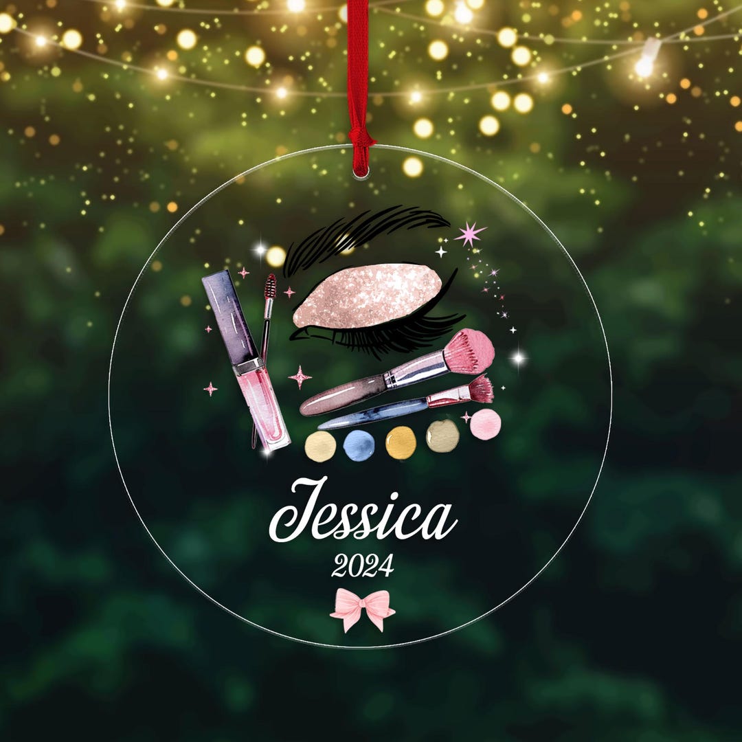 Personalized Makeup Ornament, Makeup Artist Christmas Ornament Gift ...