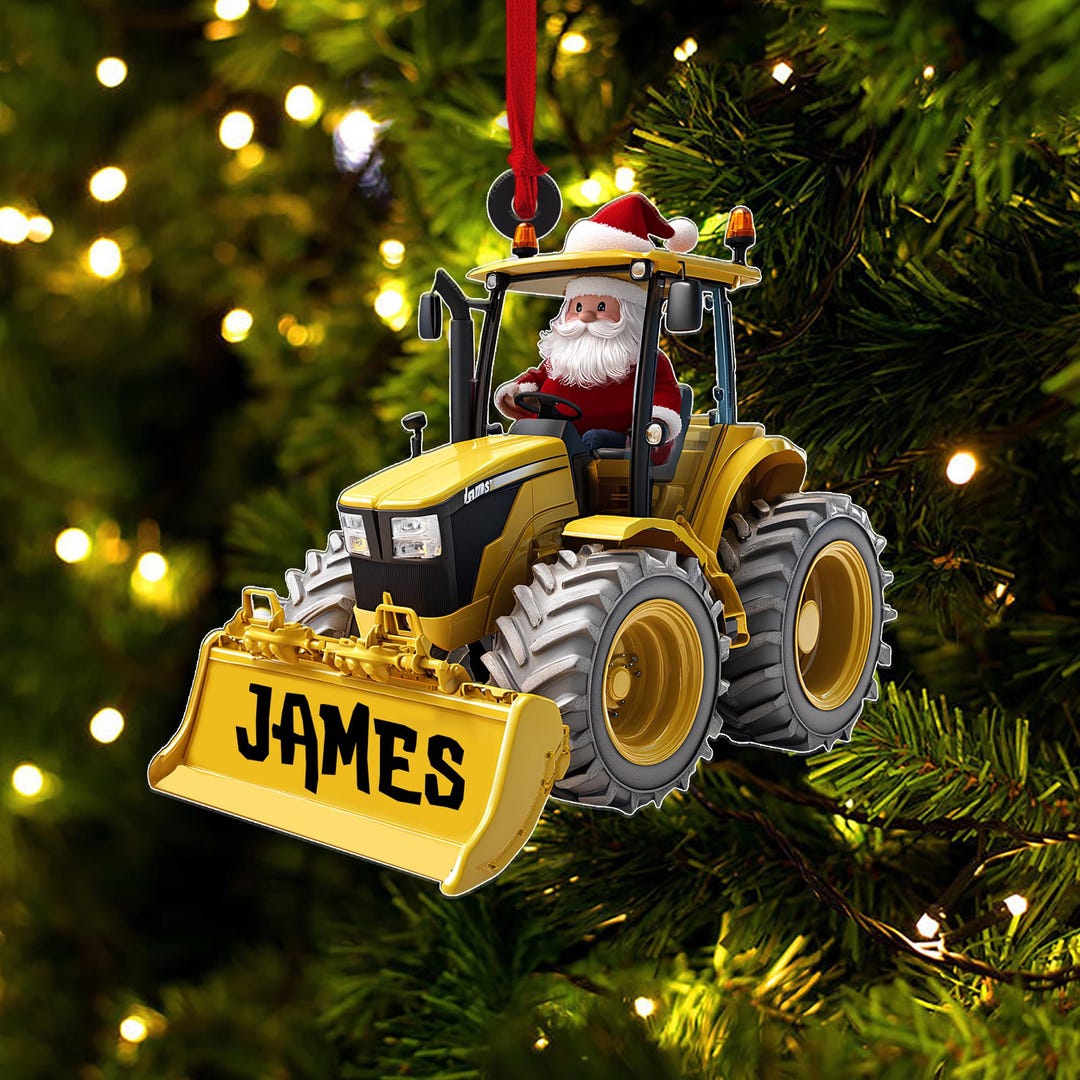 Skid Steer Ornament, Custom Christmas Gift for Boys, Kids Holiday Decor ...