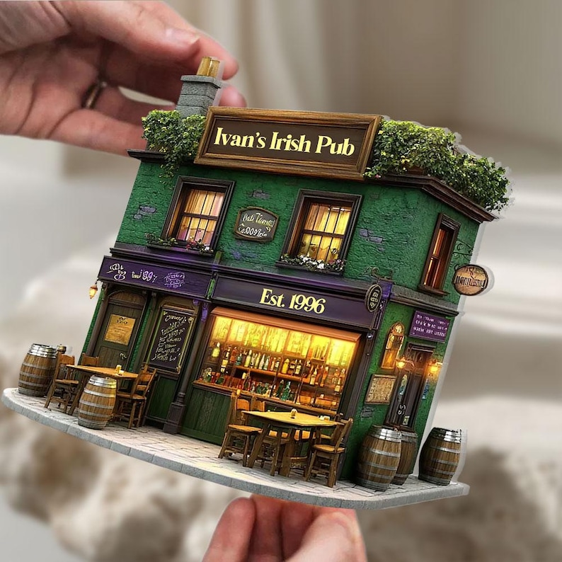 Personalized Irish Pub Miniature: Custom Bar Sign, Whiskey Decor, Irish ...