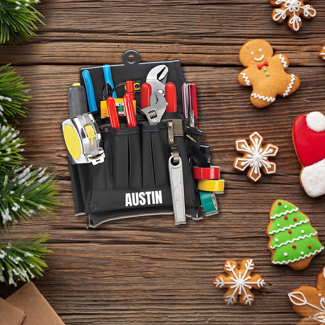 Personalized Electrician Tool Bag Christmas Ornament, Gift for ...