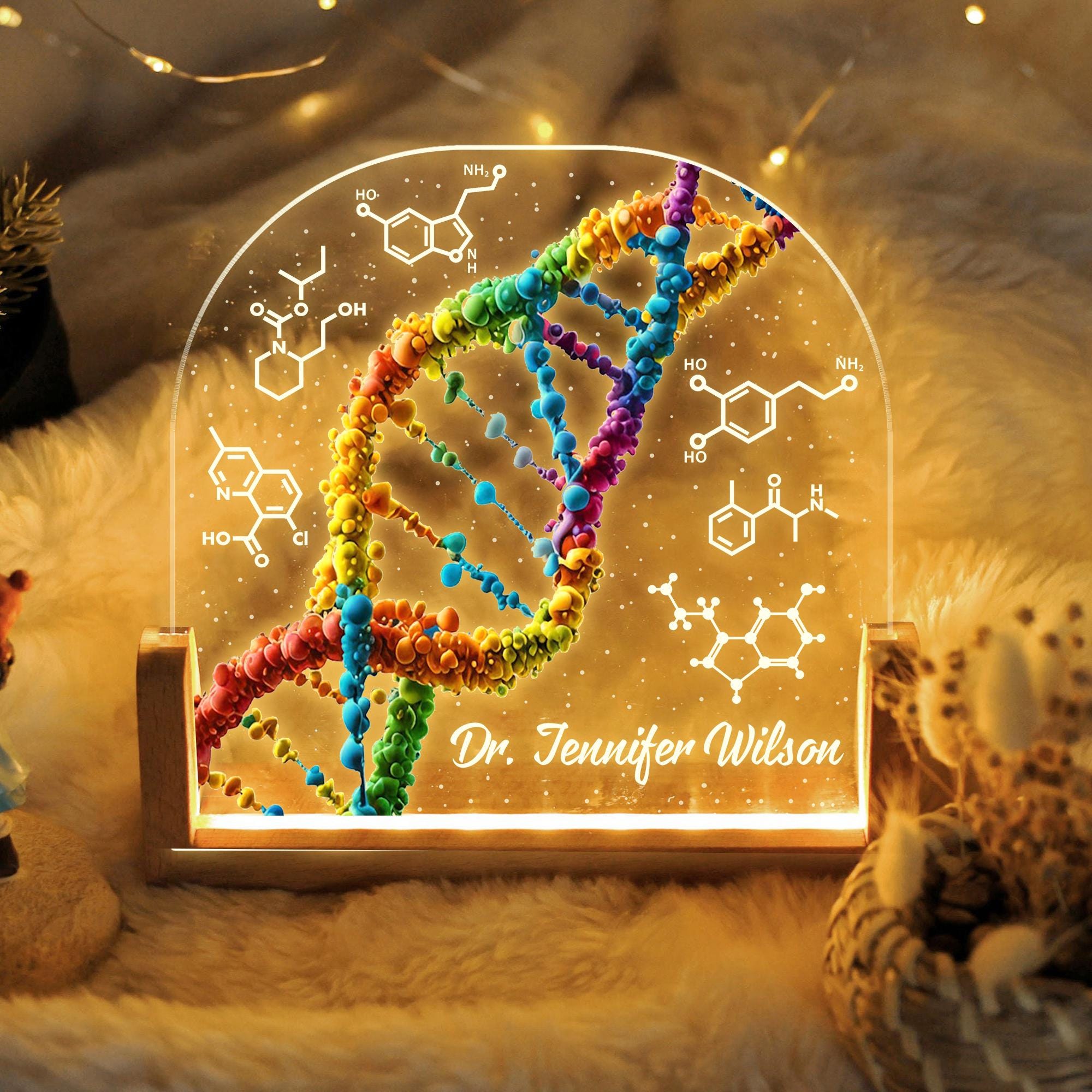 Personalized DNA Science Desk Sign, Biology Science, Nurse Doctor ...