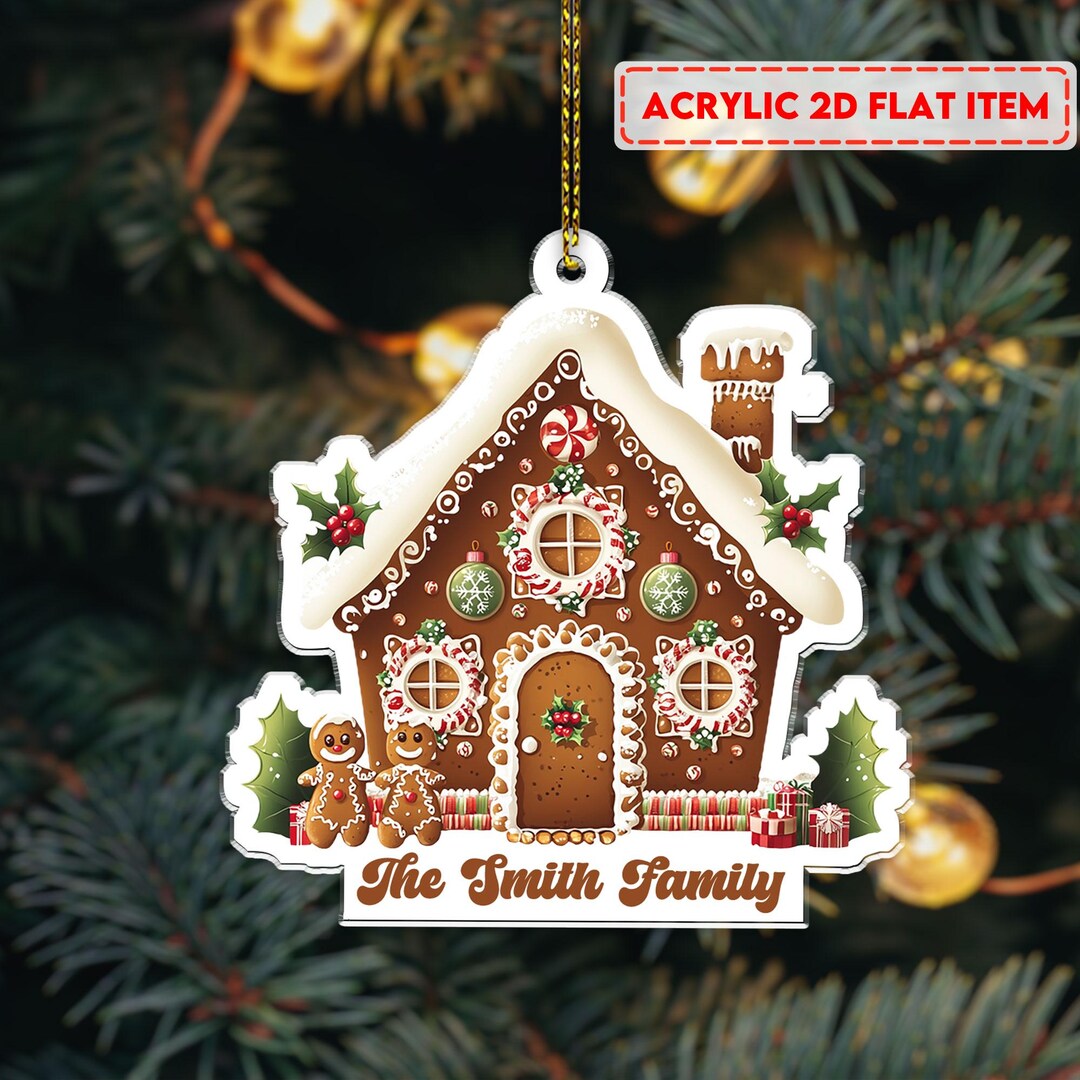 Custom Gingerbread House Ornament, First Christmas as Mr and Mrs ...