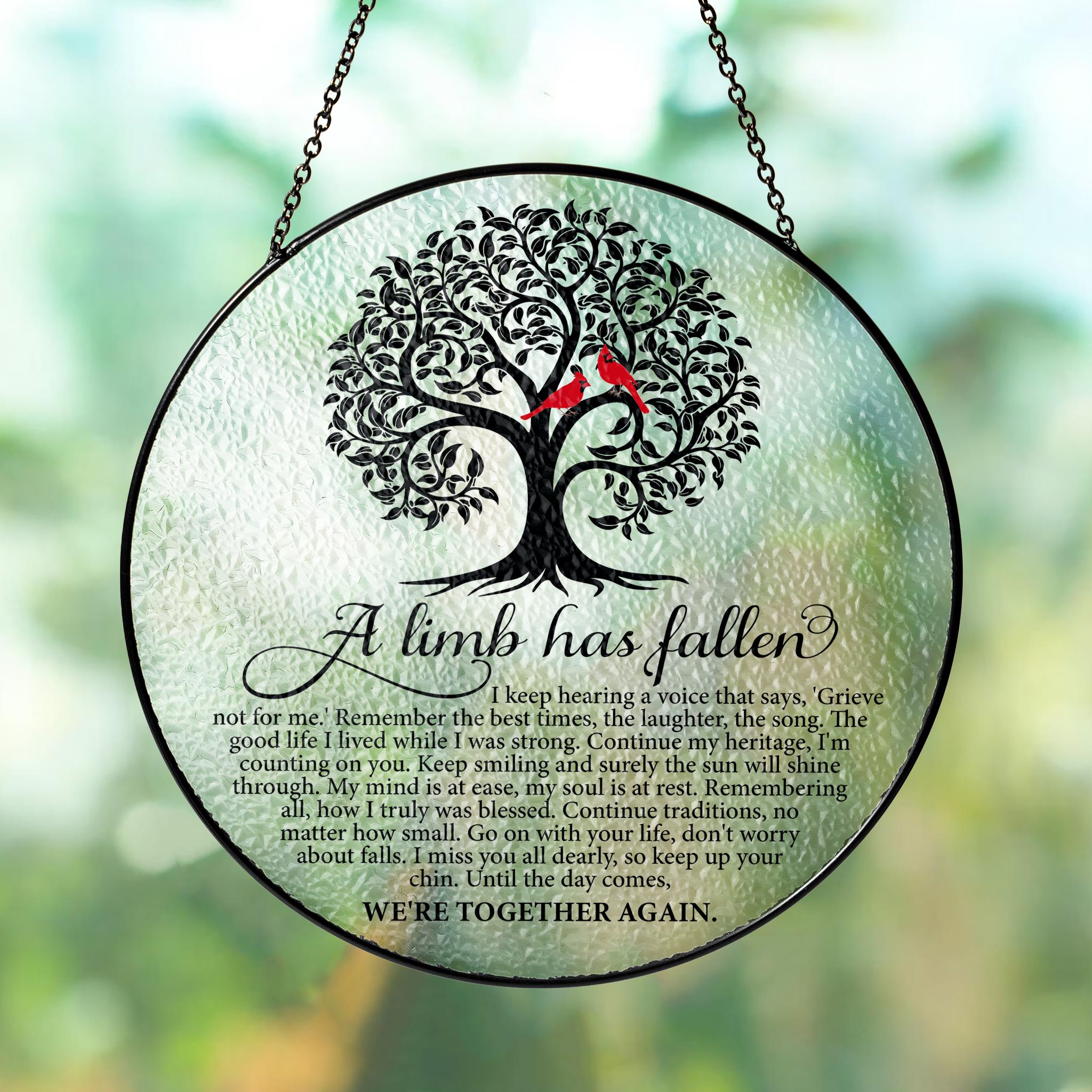 Personalized Memorial Suncatcher: Cardinal & Tree of Life Sympathy Gift ...