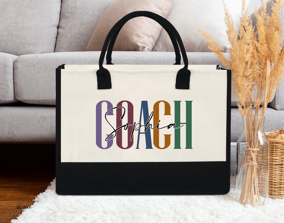 Personalized Cheer Coach Canvas Tote Bag: Thank You Gift - Etsy