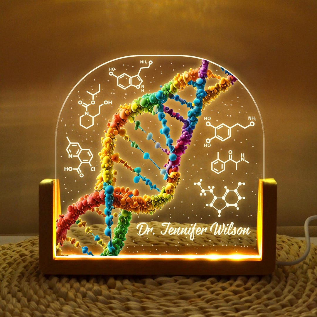 Personalized DNA Science Desk Sign, Biology Science, Nurse Doctor ...