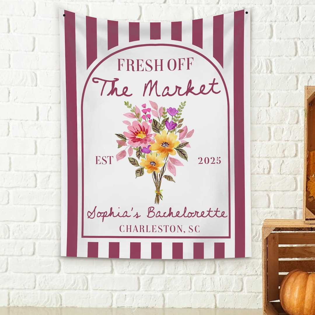 Fresh off the Market, Bachelorette Tapestry, Farmer's Market Theme ...