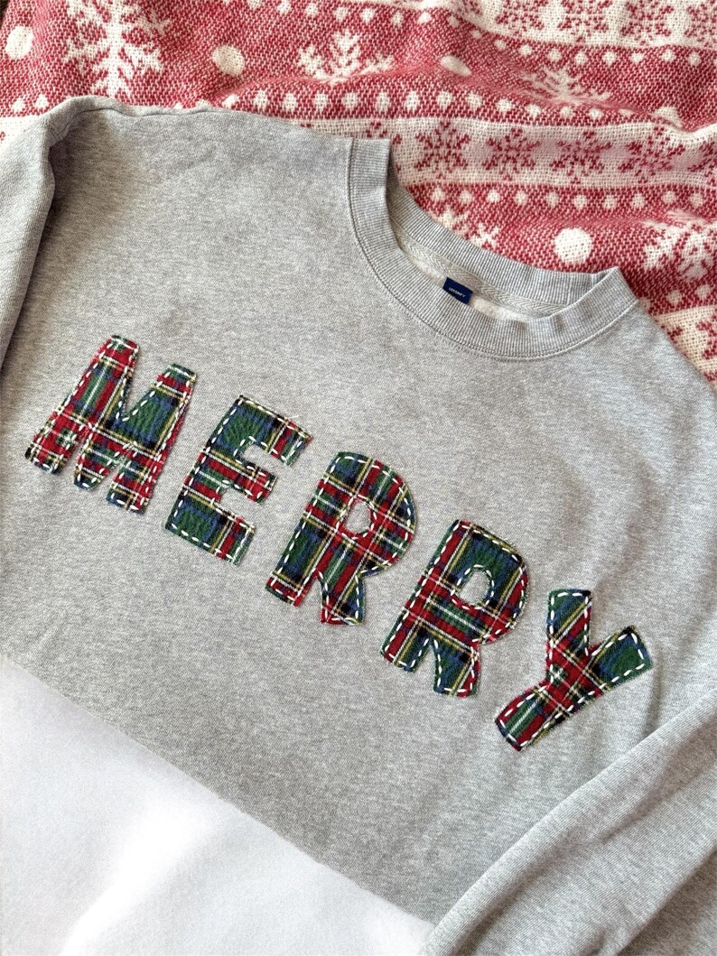 Hand-stitched Patchwork Crewneck - Etsy