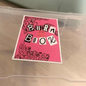 Burn Book Sticker Inspired by Mean Girls - Etsy