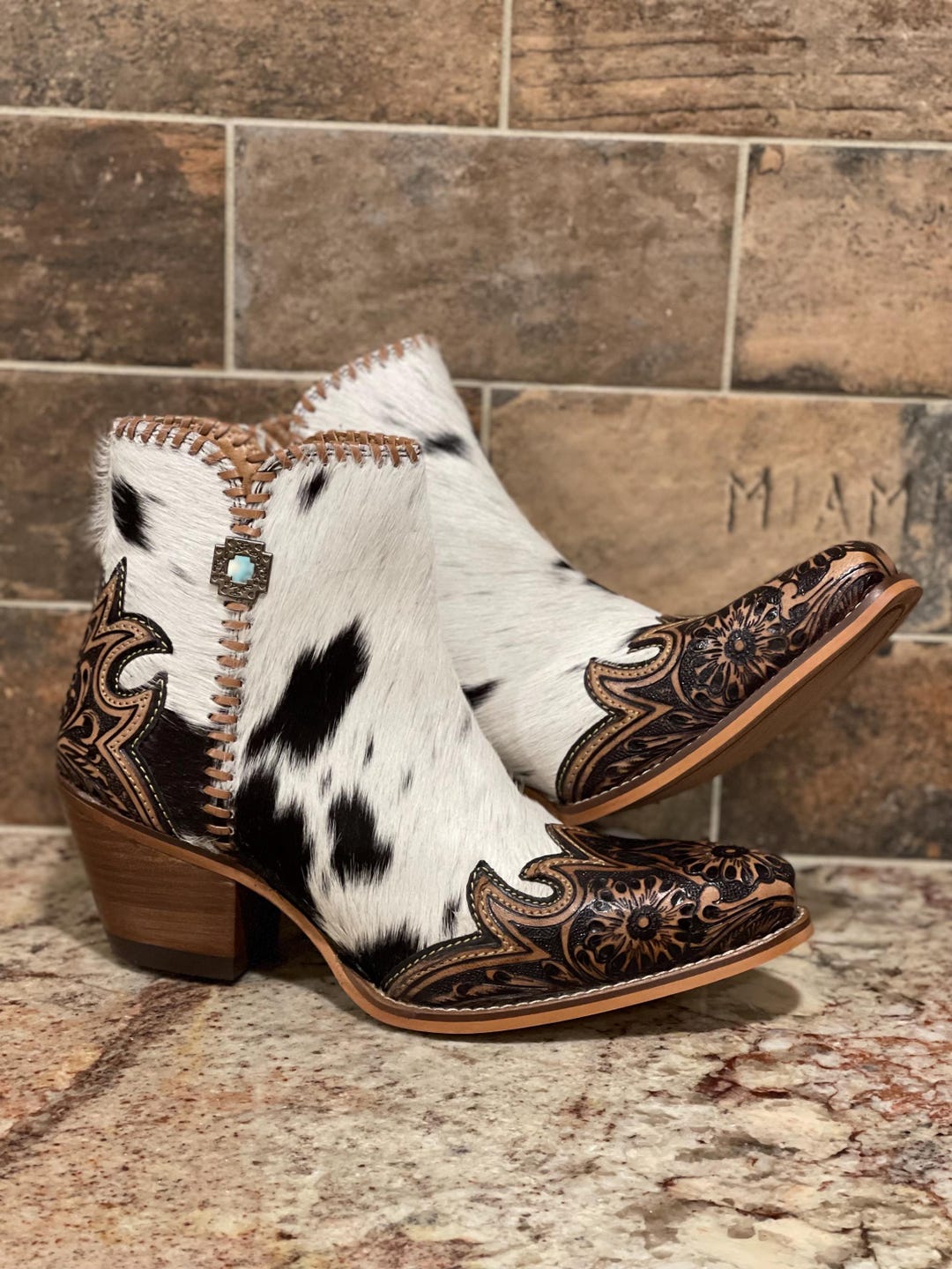 Cowhide Boots, Western Boots, Tooled Leather Boots, Cowgirl Boots ...