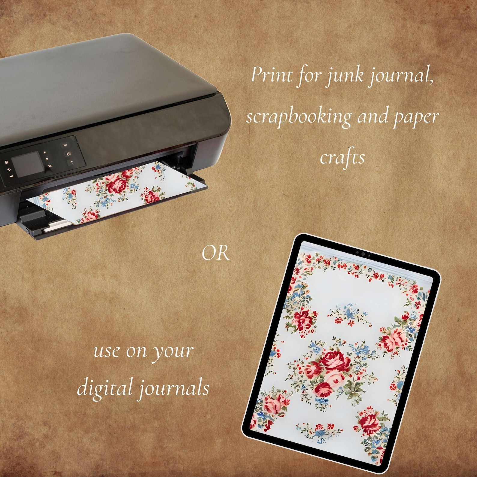 Digital Vintage Linens Hankies Paper Kit | 12 Vintage Decorative Floral ...