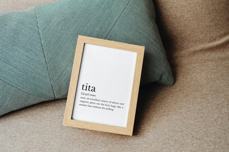 Printable Tita Filipino Word Definition Wall Art - Printable ...
