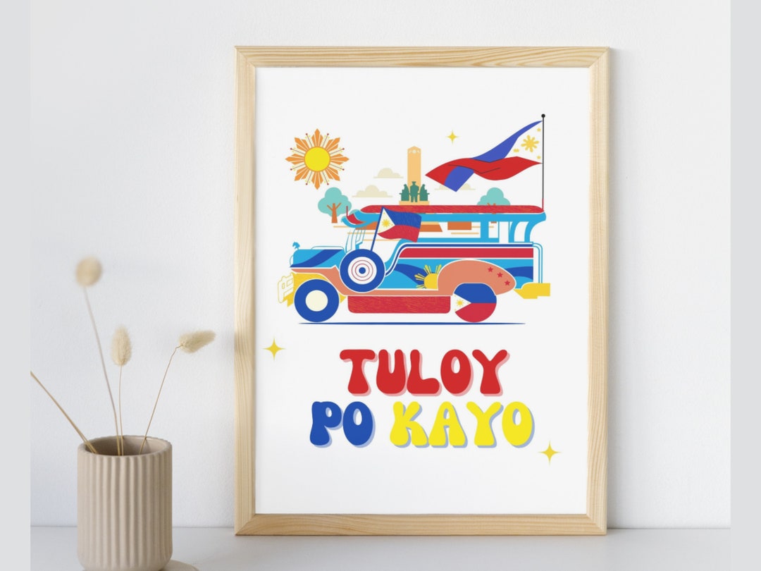 Filipino Art Gift Tuloy Po Kayo Printable Home Decor, Philippines Jeepney , Filipino Prints ...