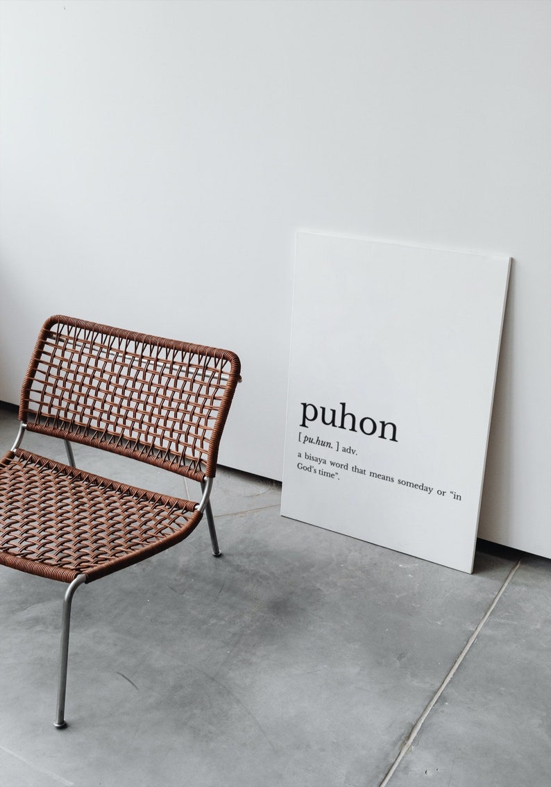 Puhon Definition Print | Filipino Tagalog Art (digital Download) - Etsy