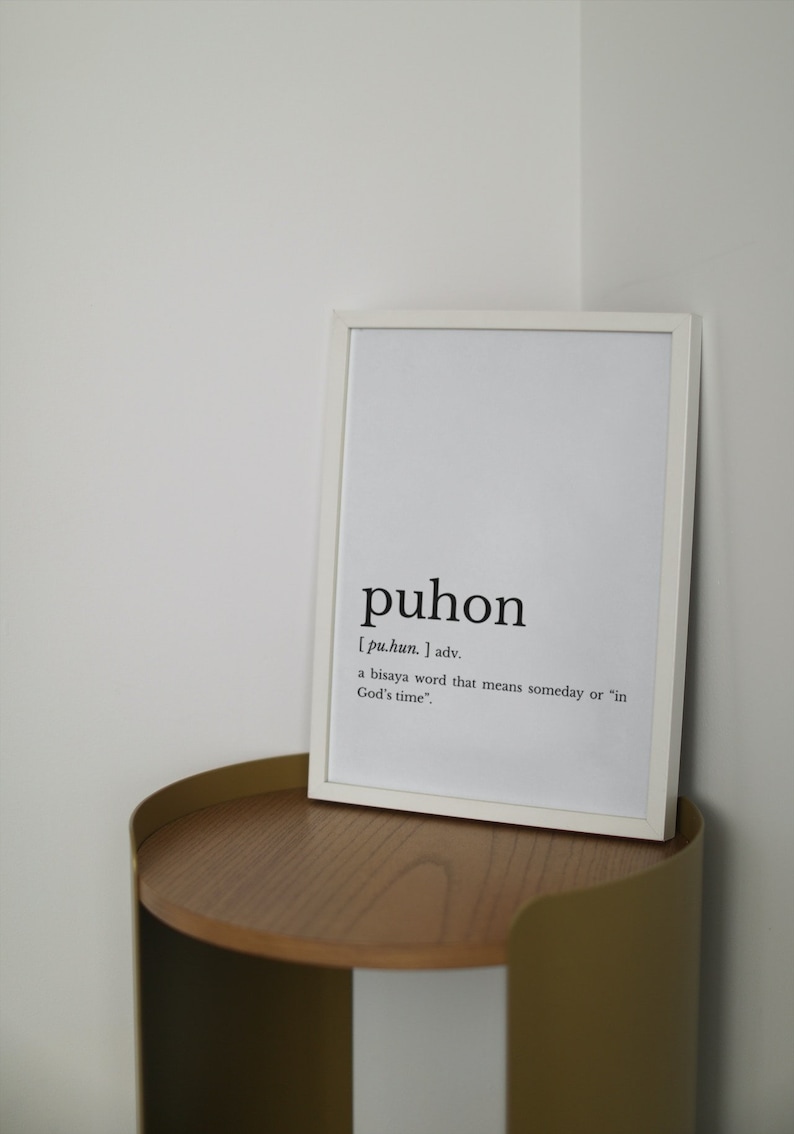 Puhon Definition Print | Filipino Tagalog Art (digital Download) - Etsy