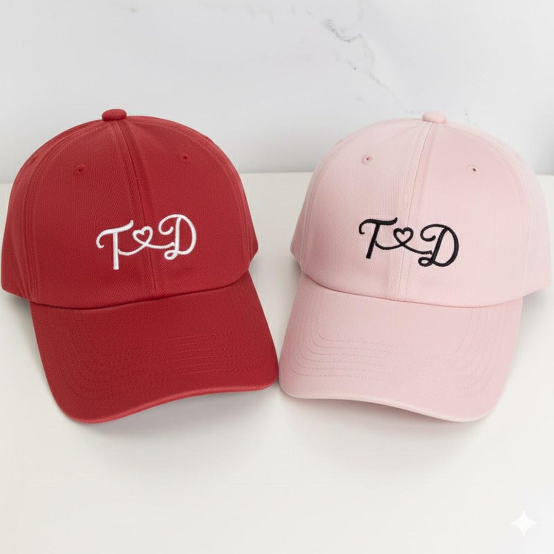 Personalized Hat Custom Embroidered Letters Heart Design Creative ...