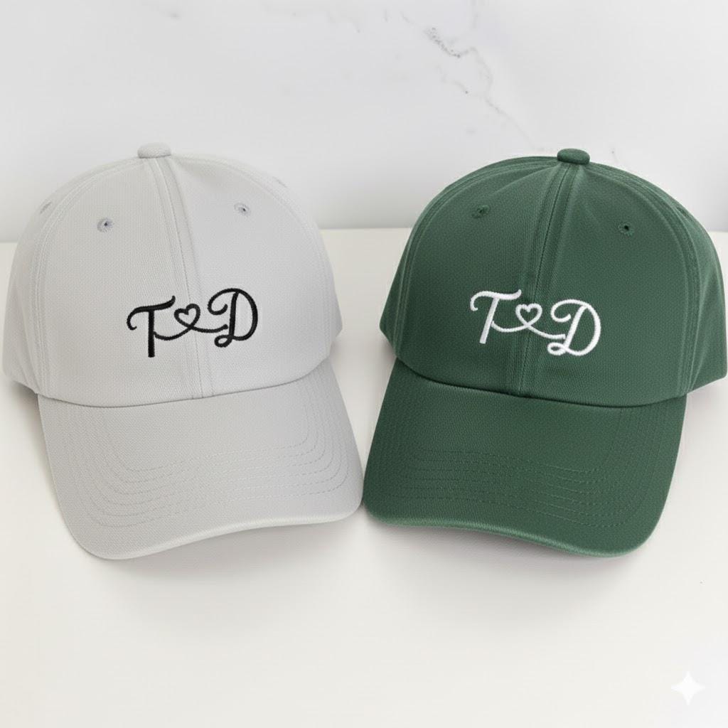 Personalized Hat Custom Embroidered Letters Heart Design Creative ...