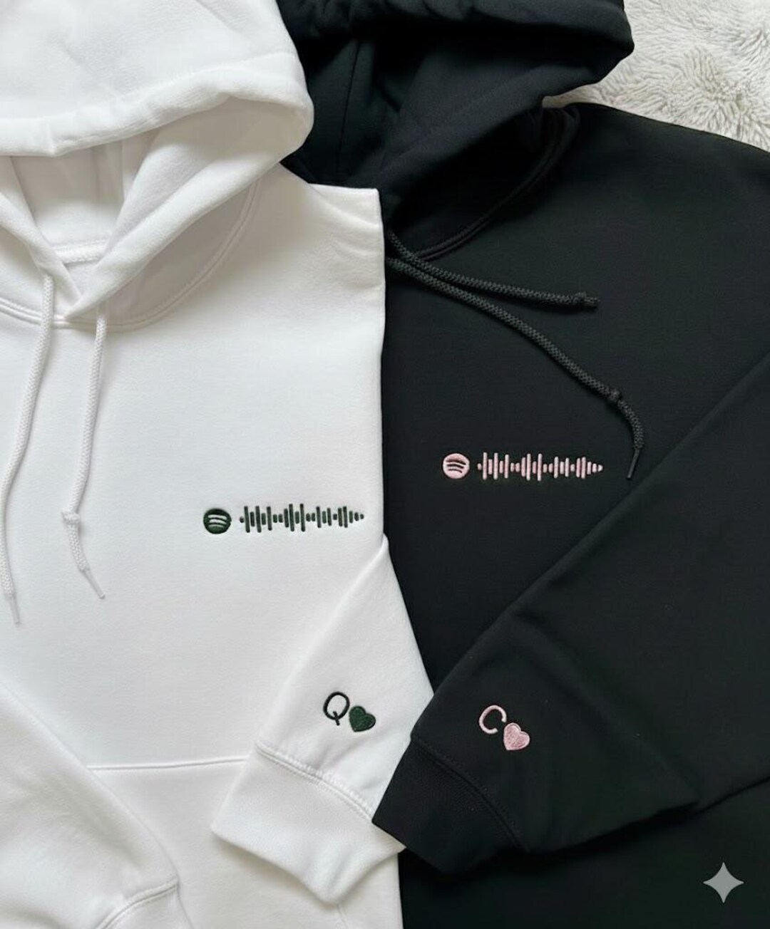 Personalized Code Couple Hoodie – Custom Sound Wave Valentine Gift - Etsy