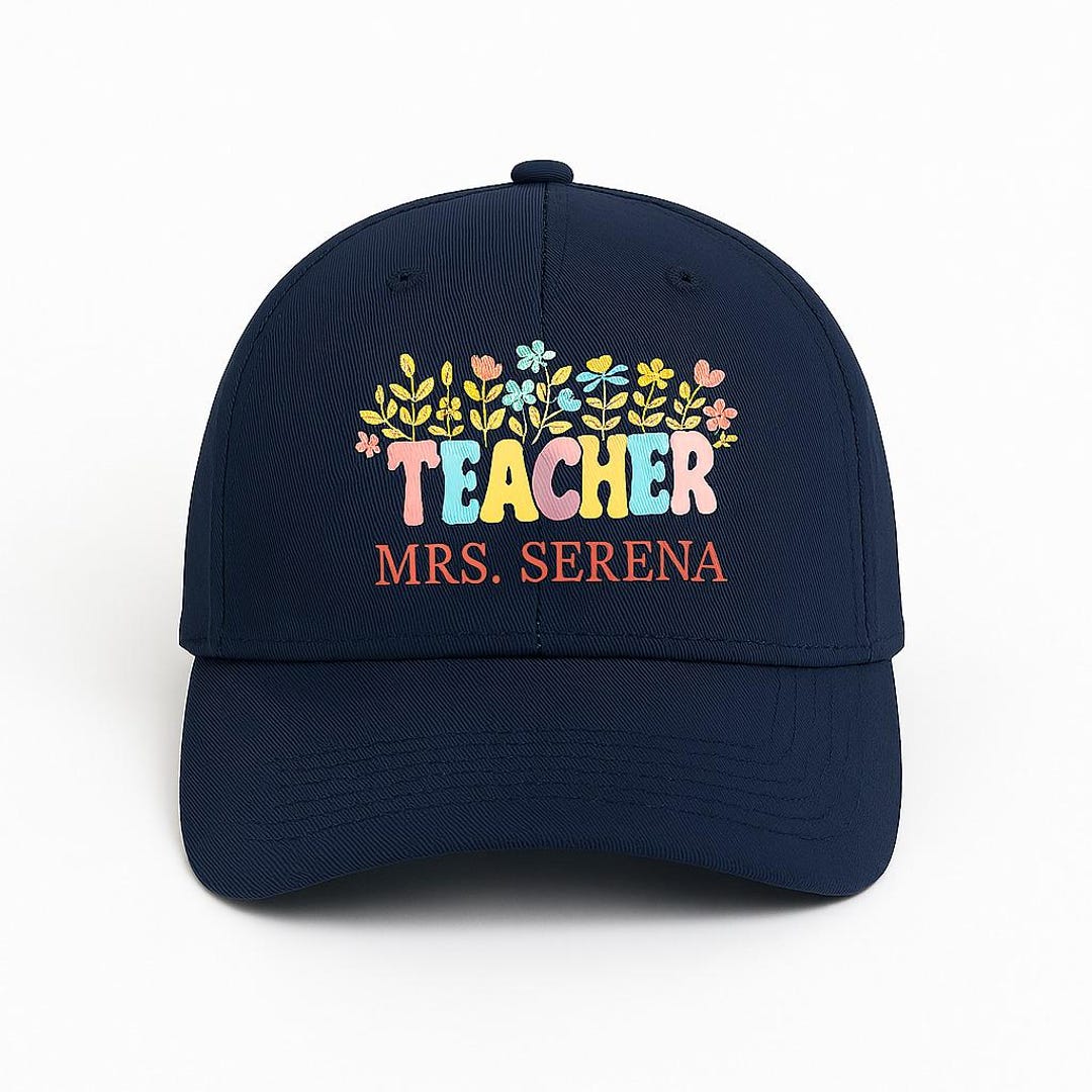 Personalized Teacher Trucker Hat – Custom Embroidered Name Cap, Back to ...