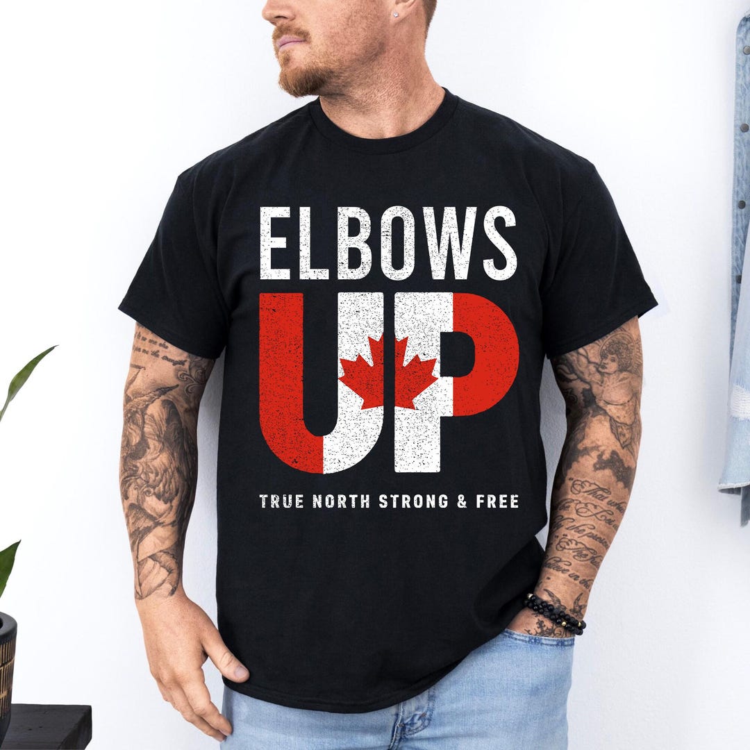 Elbows up Shirt, True North Strong and Free, Canadian Pride Shirt ...