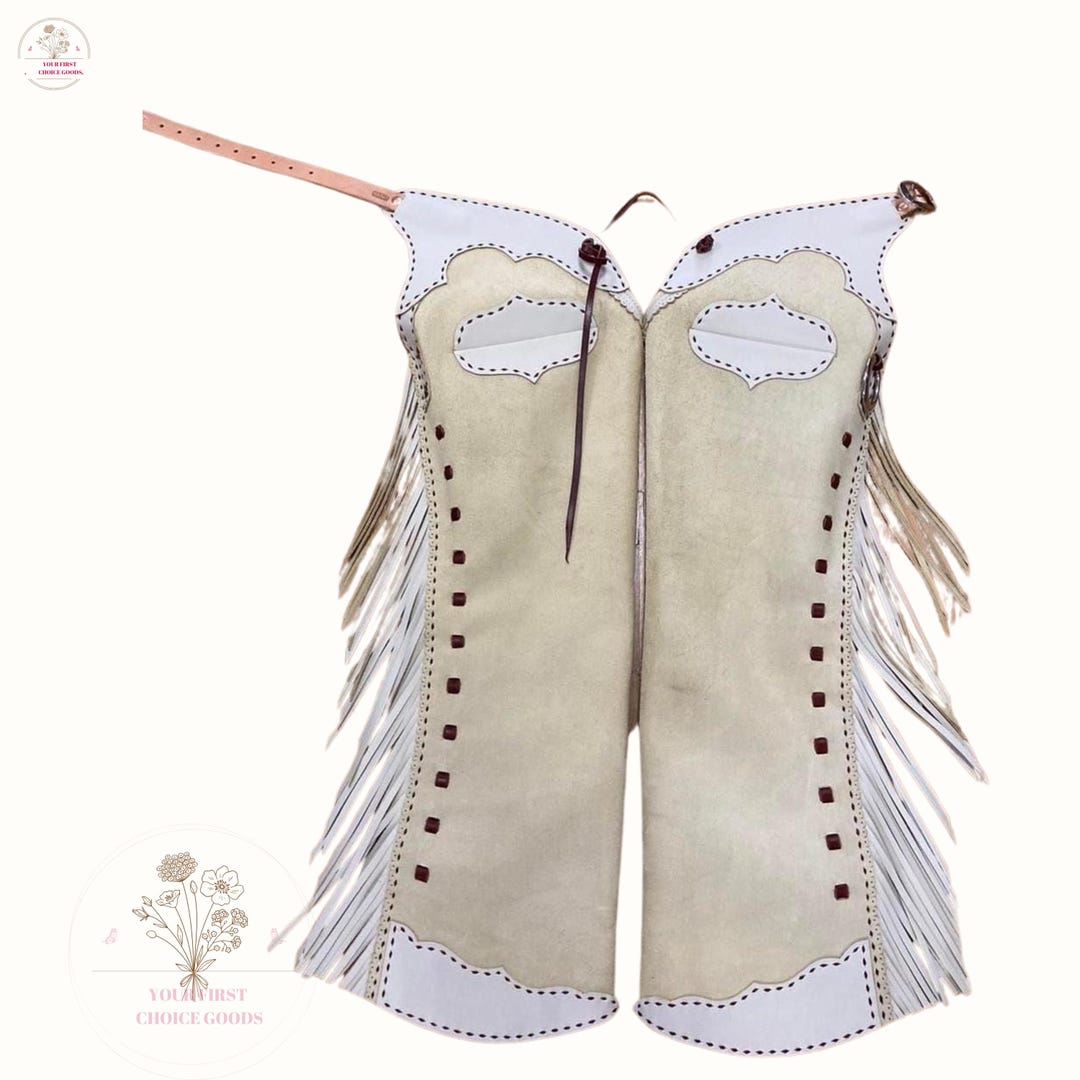 Handmade Brown Leather Men's Real Suede Fringe Chaps Gift for Him or ...