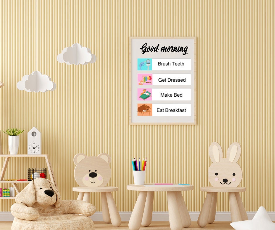 Toddler & Preschool Daily Routine Printable Cards: Calm Animals - Etsy