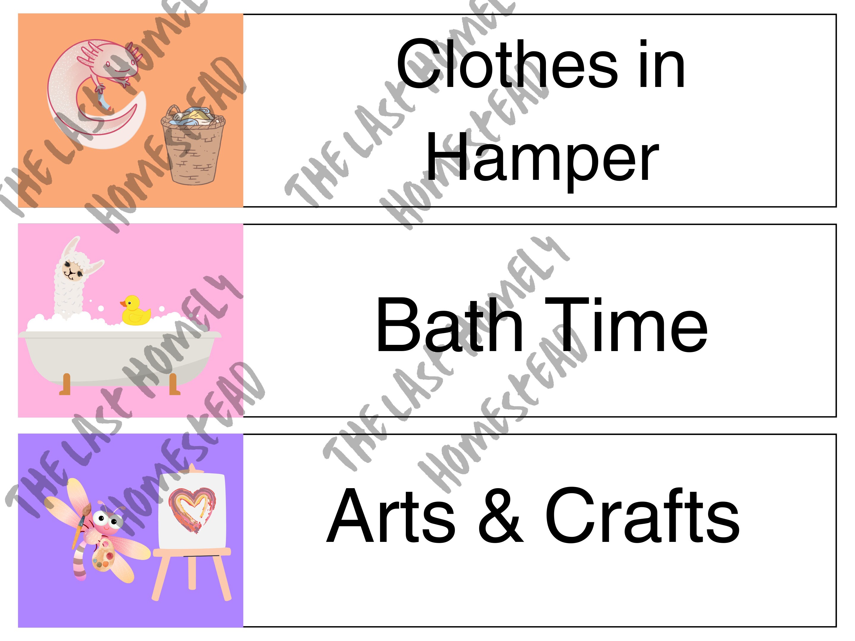 Toddler & Preschool Daily Routine Printable Cards: Calm Animals - Etsy