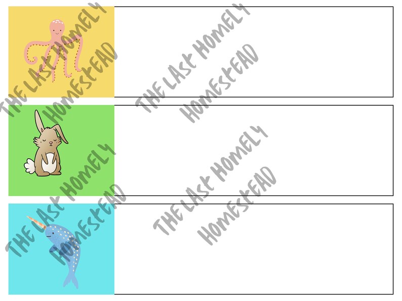 Toddler & Preschool Daily Routine Printable Cards: Calm Animals - Etsy