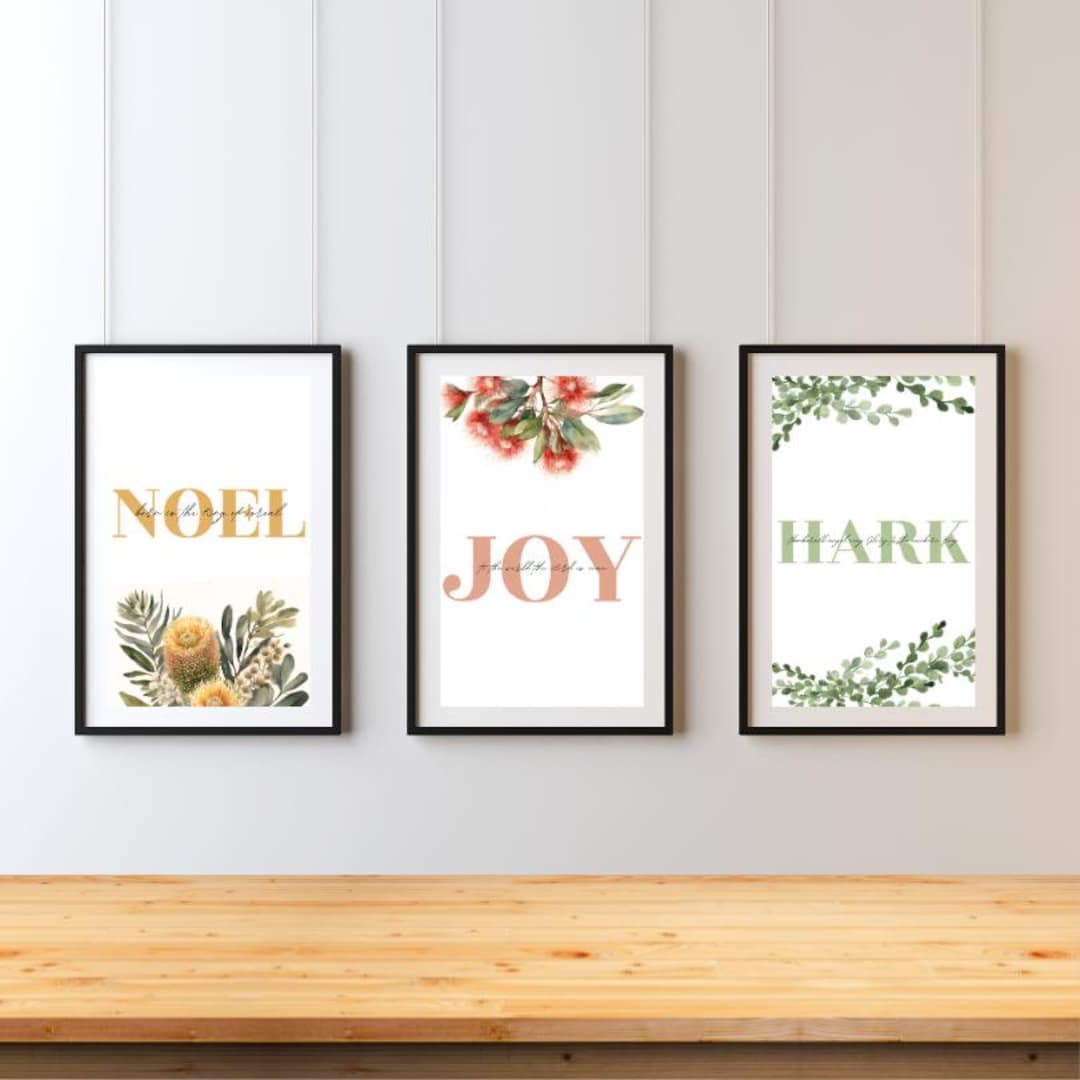 Australian Native Christmas Carol Art Print Bundle – Set of 7 Holiday ...