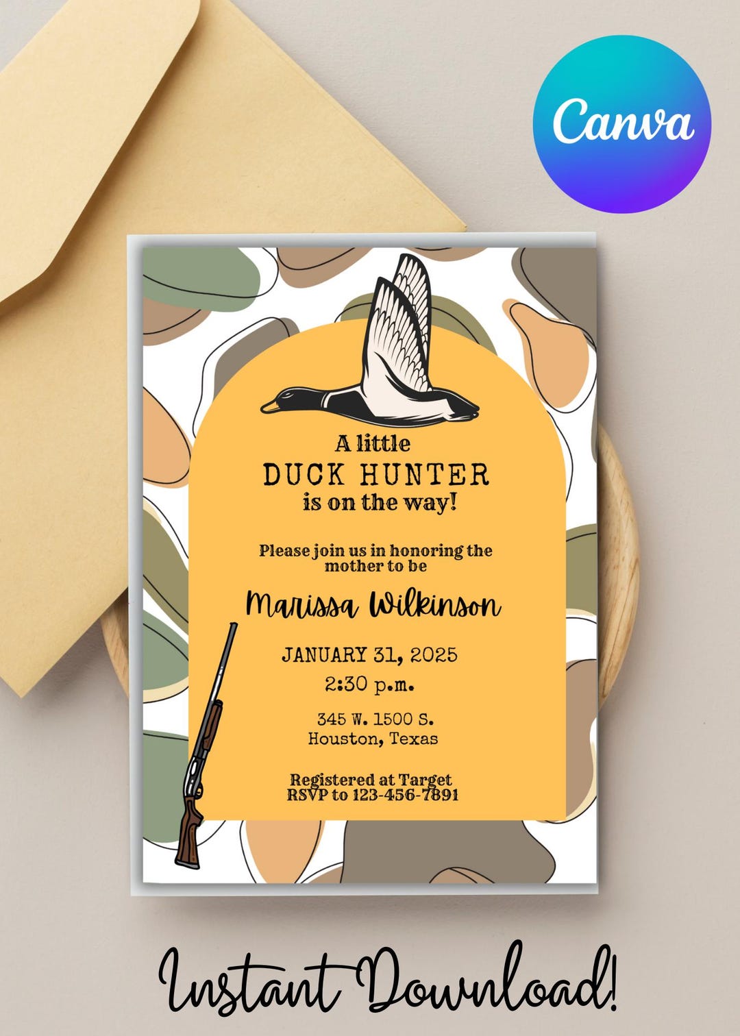 Duck Hunting Baby Shower Invitation - Etsy