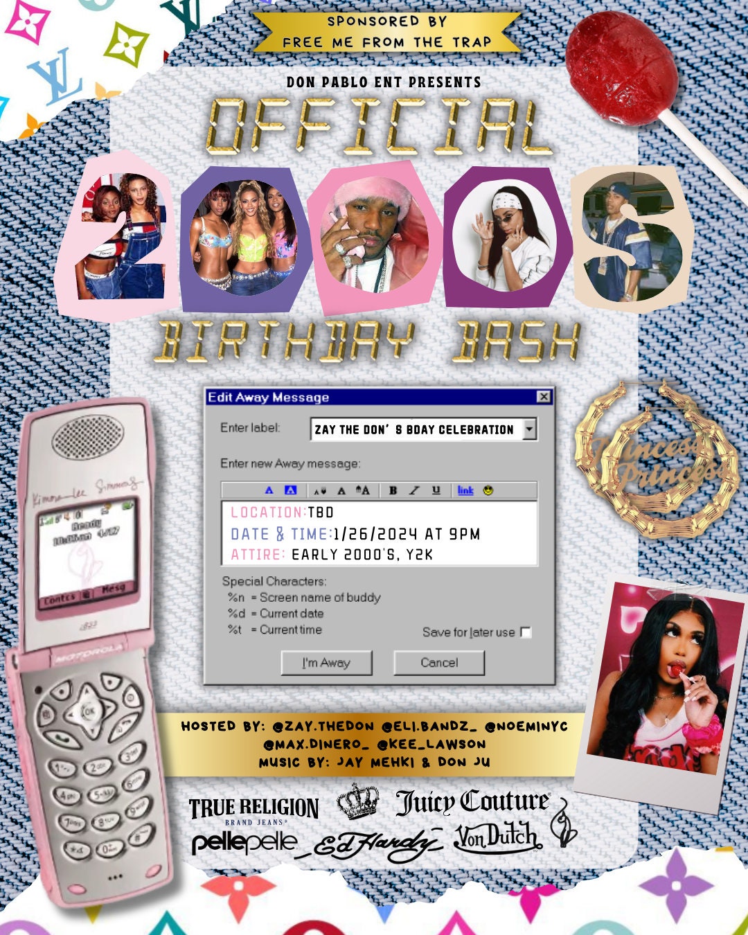 Official 2000's Birthday Bash | Y2K Party Invitation | Early 2000s ...