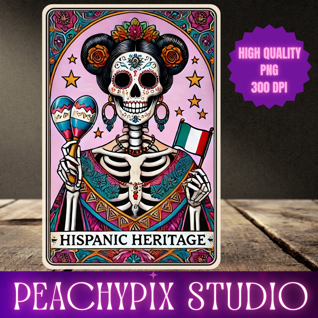 Celebrate Hispanic Heritage Digital Art Día De Los Muertos Sugar Skull ...
