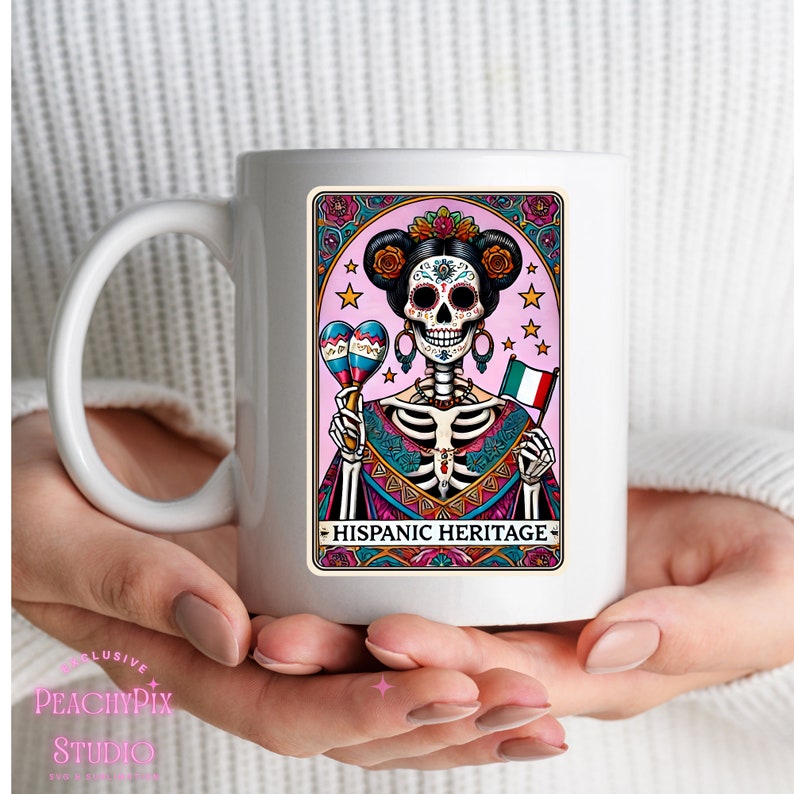 Celebrate Hispanic Heritage Digital Art Día De Los Muertos Sugar Skull ...