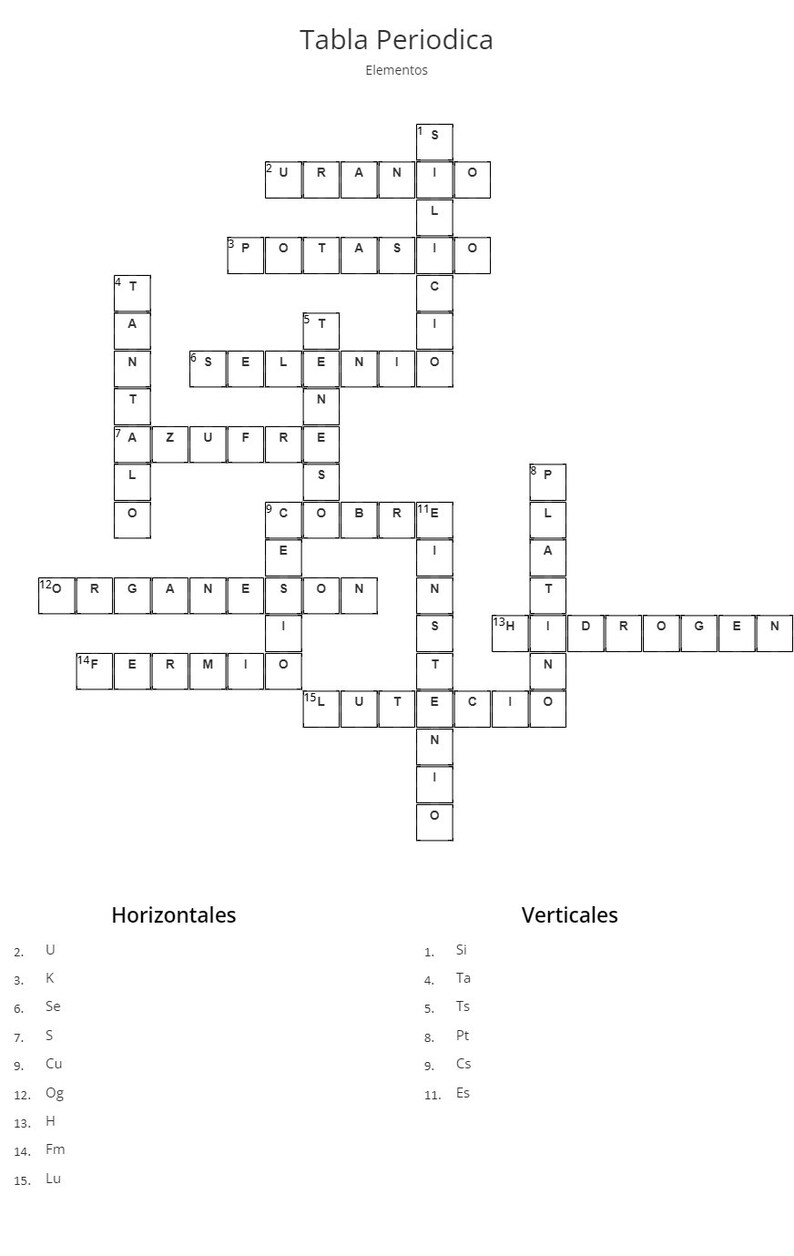 CHEMISTRY EXERCISES, Word Search, Crossword Puzzle, Christmas, Periodic ...