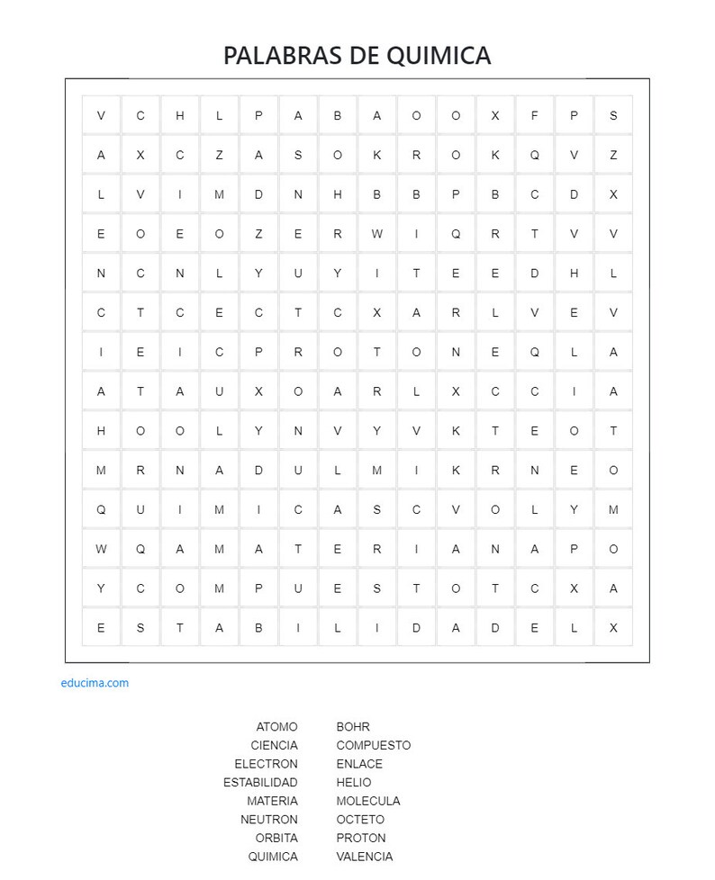 CHEMISTRY EXERCISES, Word Search, Crossword Puzzle, Christmas, Periodic ...