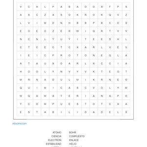 CHEMISTRY EXERCISES, Word Search, Crossword Puzzle, Christmas, Periodic ...
