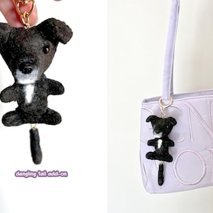 Custom Dog Bag Charm, Handbag Purse Charm, Cute Dog Plush Keychain ...