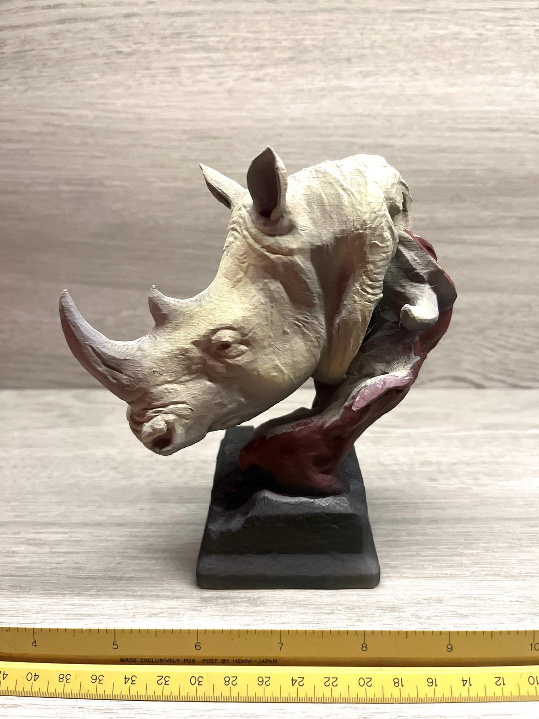 Hand Painted Rhino Sculpture (3D Printed PLA Plastic) - Etsy
