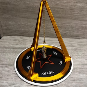Small Open Tripod Stand With Pendulum and Divination Board (3D Printed ...