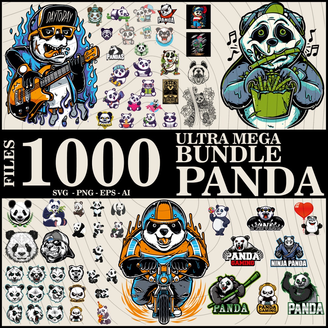 1000 Files Panda Svg Bundle, Cute Panda Svg, Cute Baby Panda Svg, Cute ...