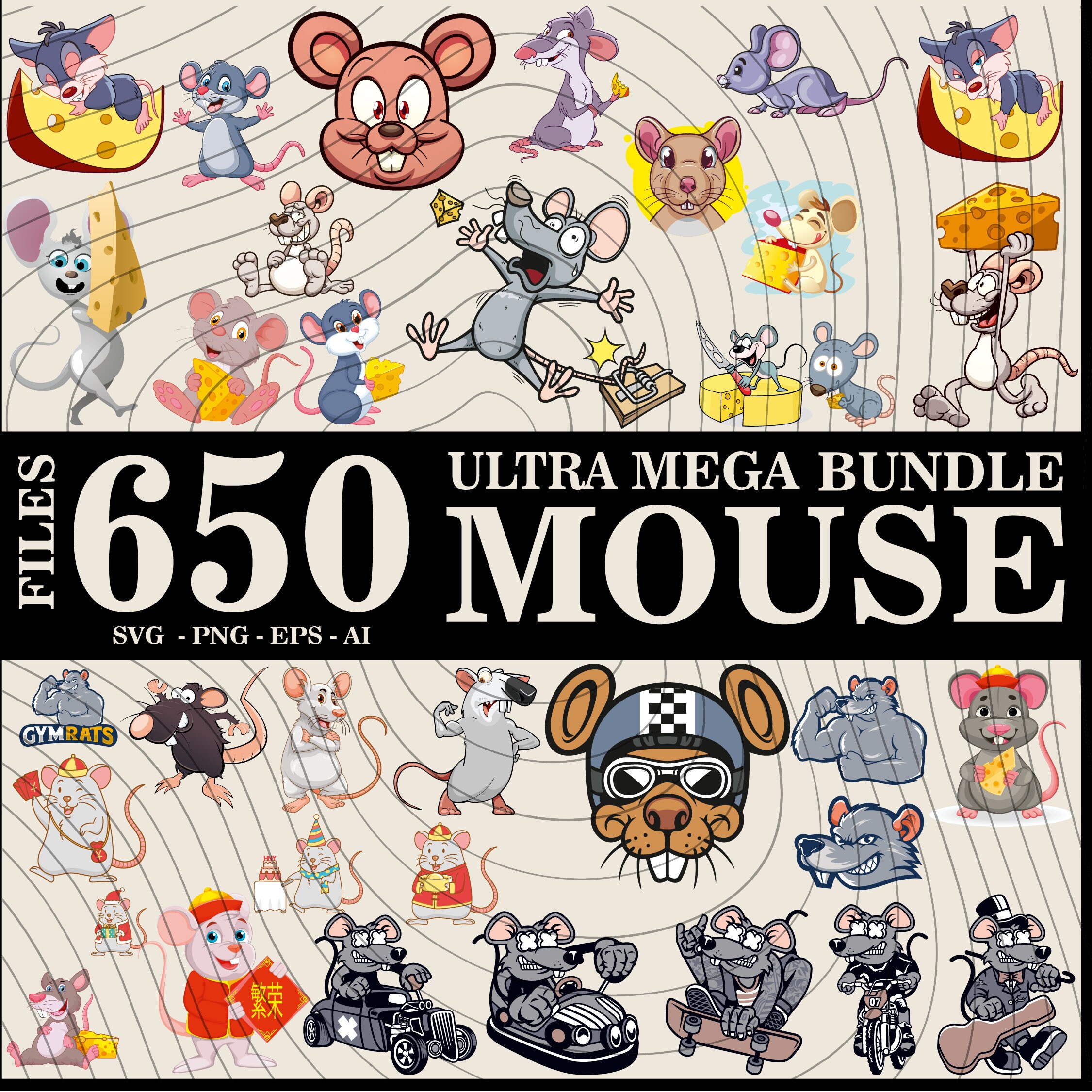 650 Files Mouse Svg Bundle, Cute Mouse Png, Pink Mouse Svg, Mouse Head ...