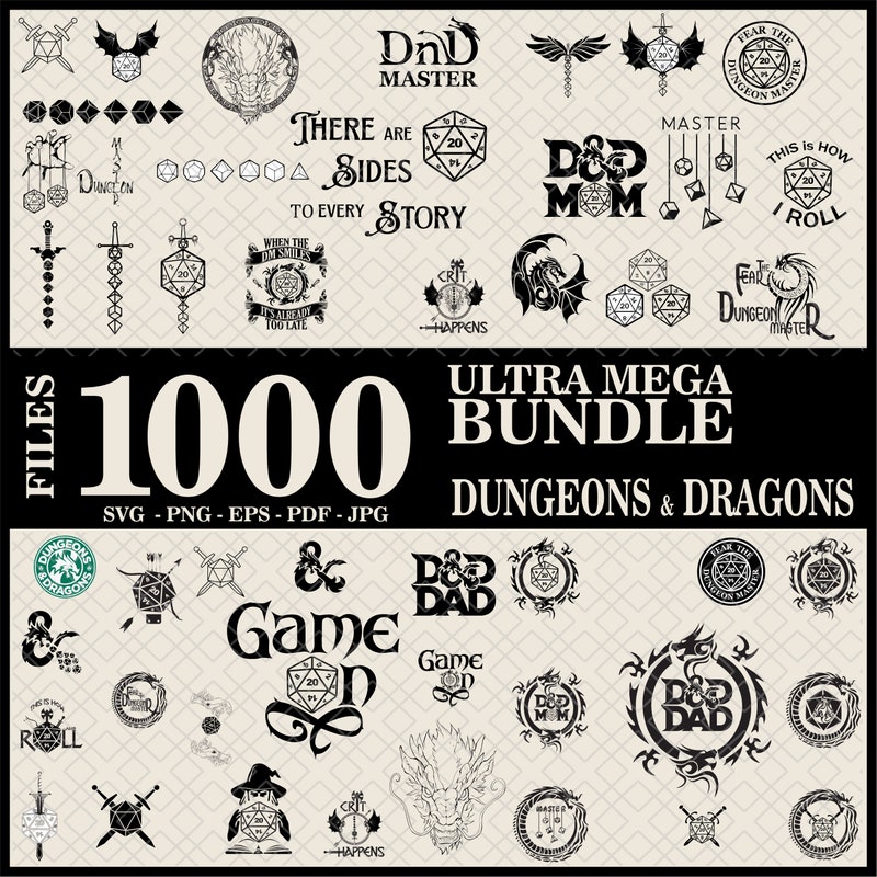Dungeons and Dragons Svg - Etsy Canada