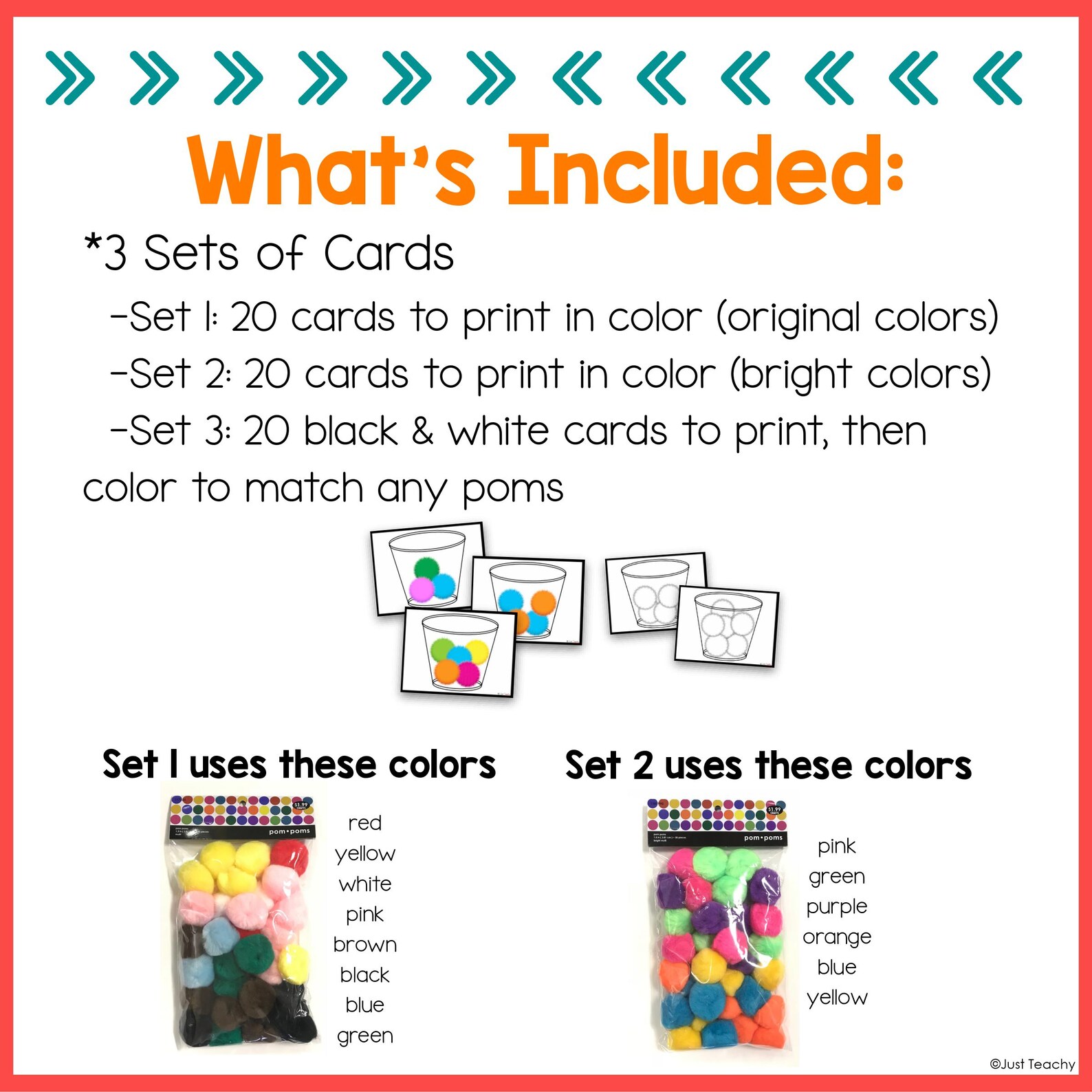 Visual Discrimination Poms & Cups Fine Motor Activity - Etsy