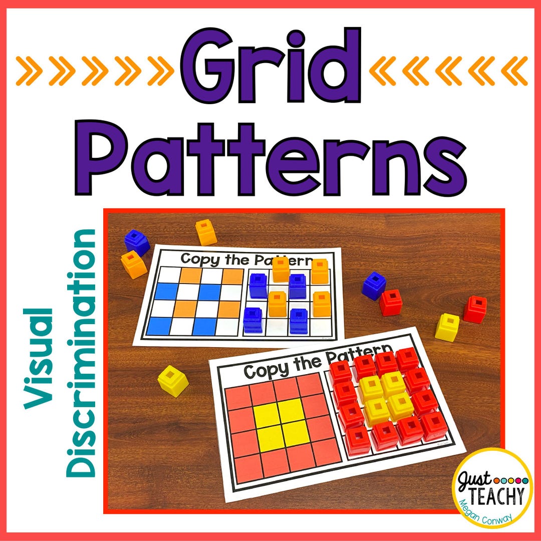 Visual Discrimination Grid Patterns Fine Motor Activity - Etsy