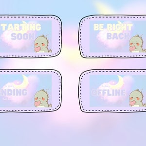 4 Animated Twitch Scenes Cute, Pastel, Dinosaur Twitch, Youtube, Kick ...