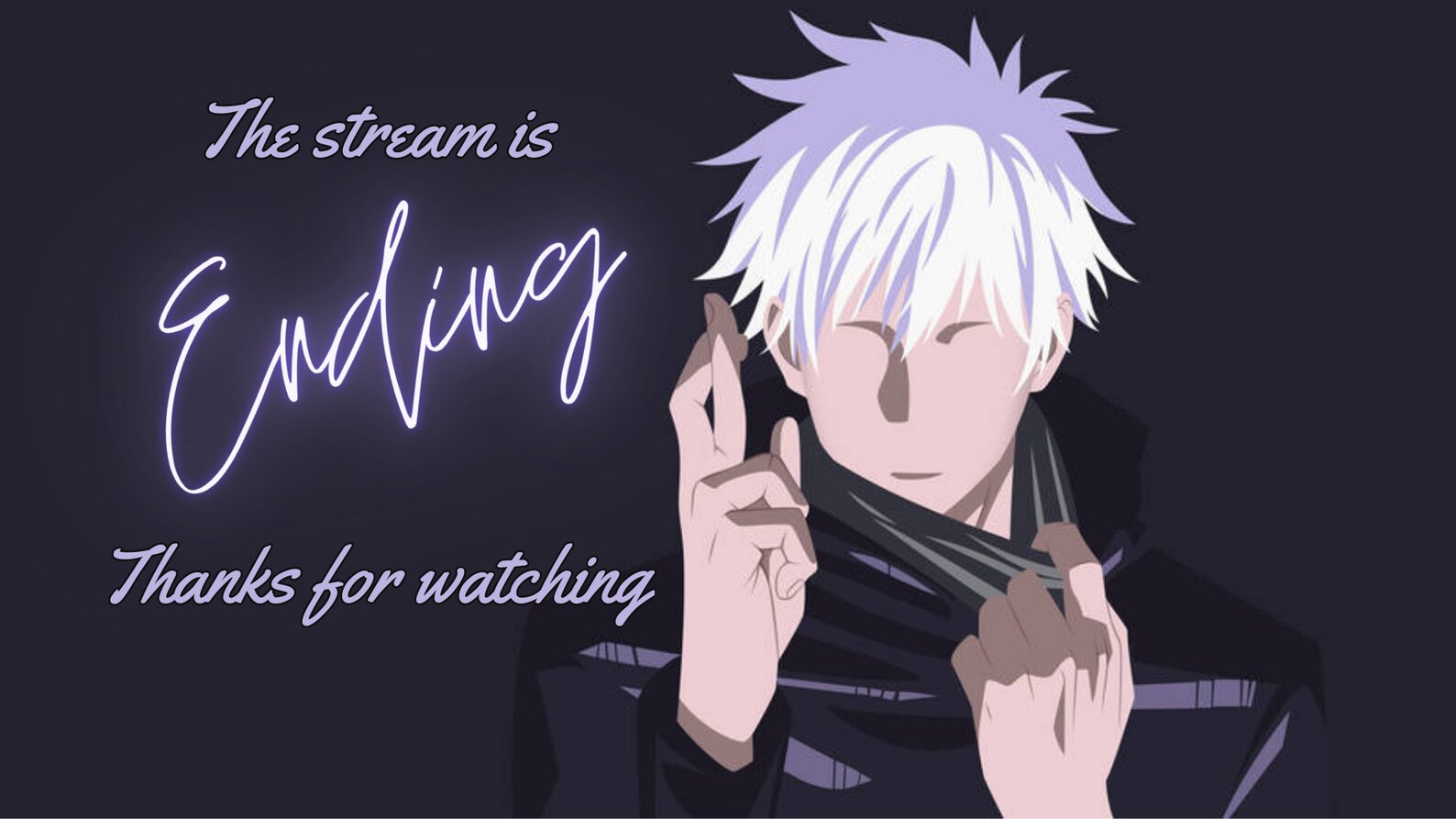 4 Animated Gojo Satoru Twitch Scenes Anime, Minimalistic, Purple, Neon ...
