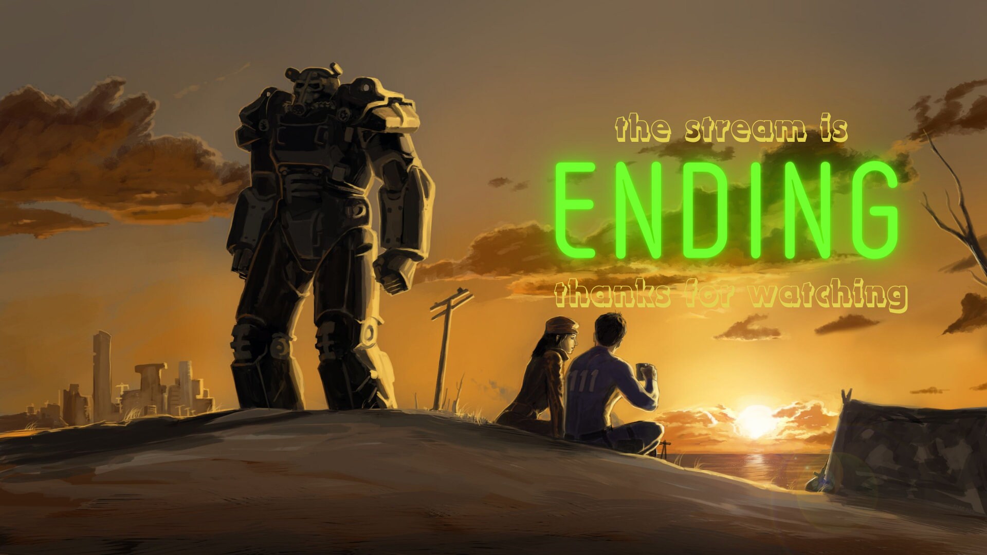 4 Animated Twitch Scenes | Fallout, Pipboy, Neon, Sunset | Twitch ...
