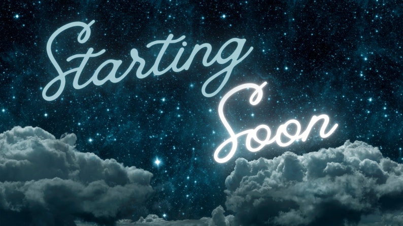 4 Animated Twitch Scenes Neon, Clouds, Blue, Stars Twitch, Youtube ...